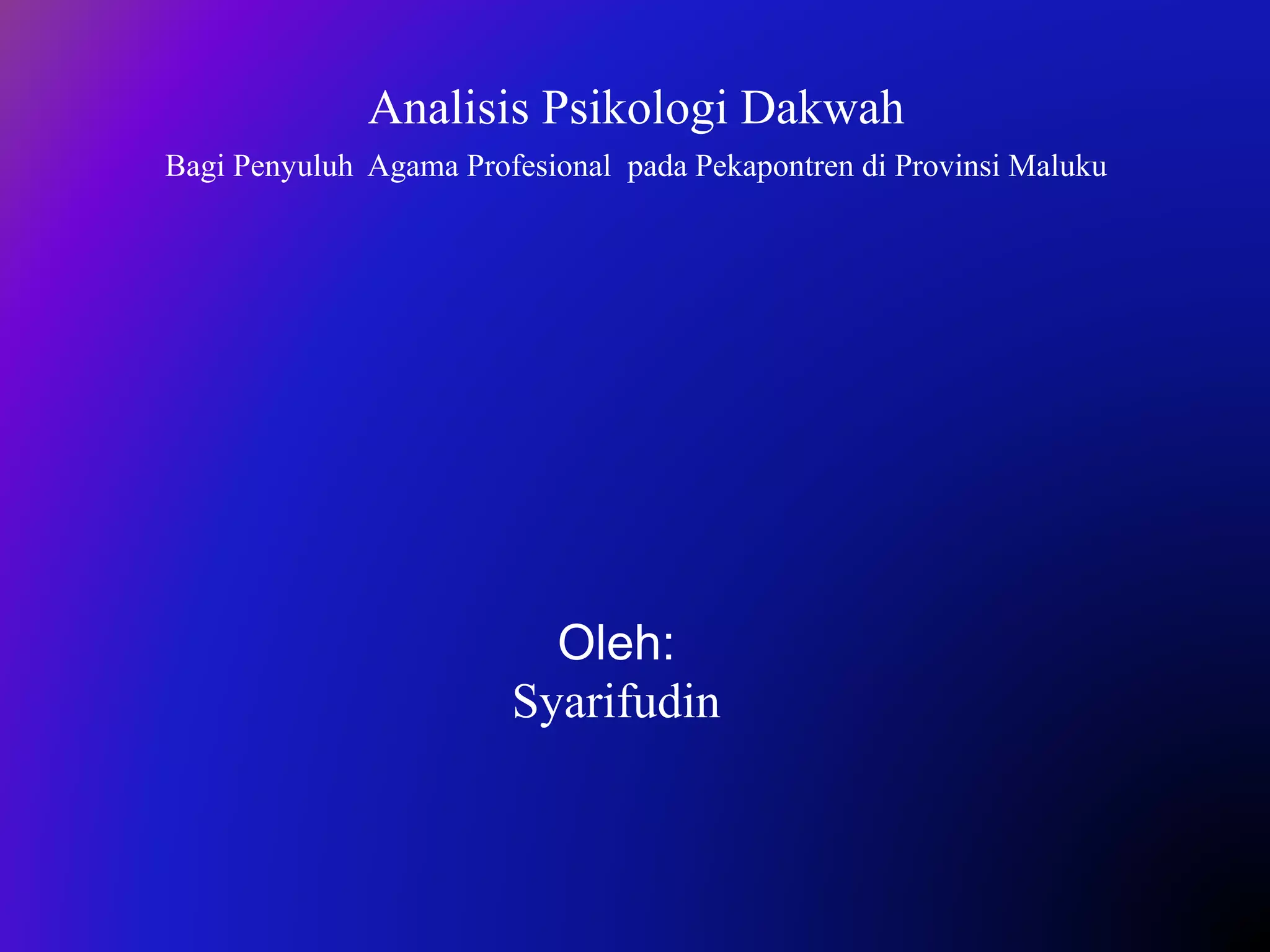 Dakwah profesional | PPT