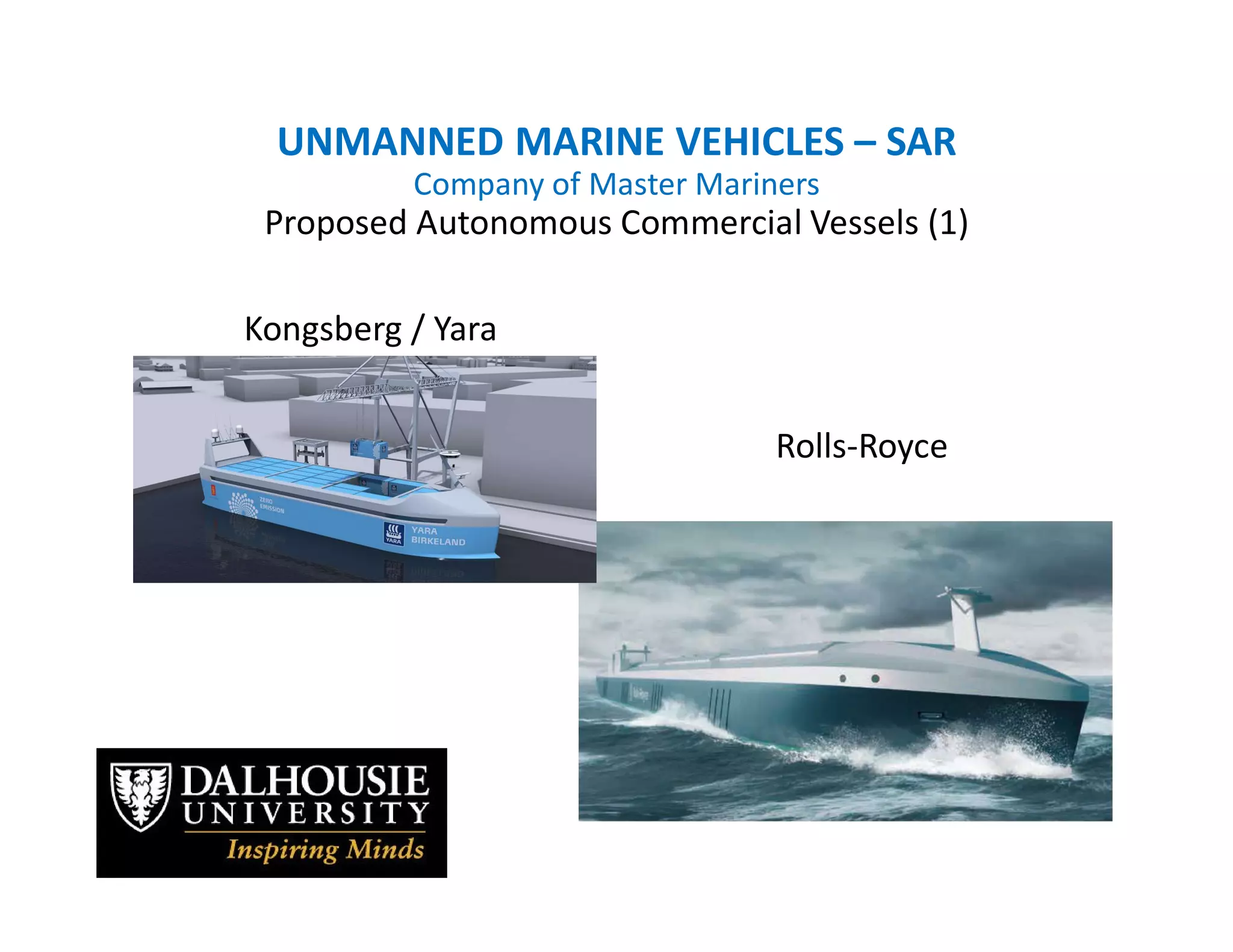Unmanned Marine Vehicles - SAR | PPT