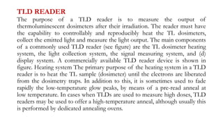 PRESENTATION OF thermoluminescence dosimetric properties | PPT