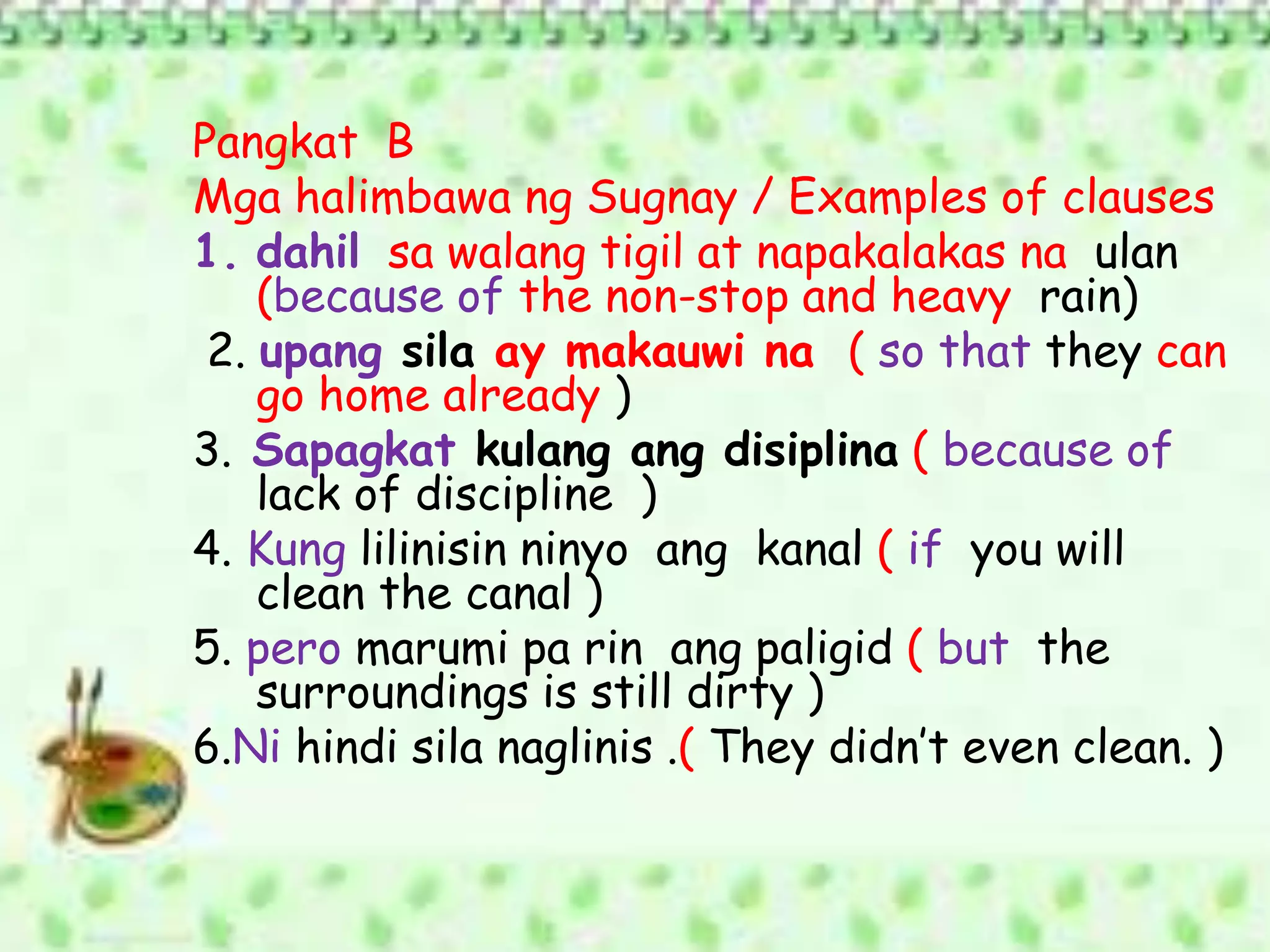 Dalawang bahagi ng pangungusap at mga halimbawa nito | PPTX