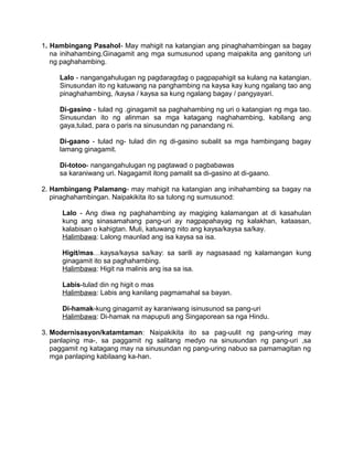 Dalawang uri ng paghahambing | DOC