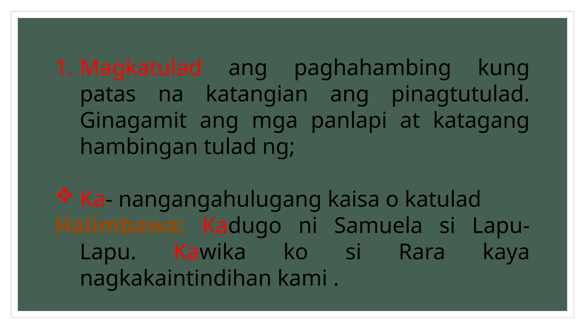 DALAWANG URI NG PAGHAHAMBING.pptx. Filipino | PPTX