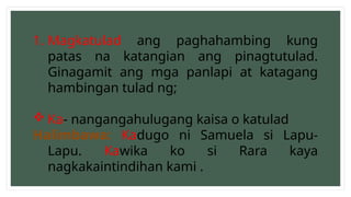 DALAWANG URI NG PAGHAHAMBING.pptx. Filipino | PPTX