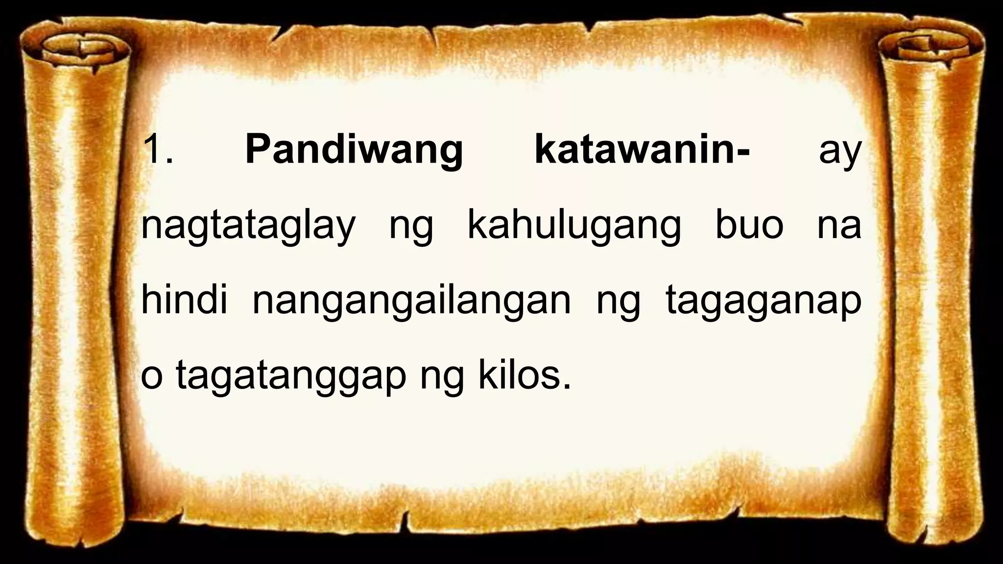 Dalawang uri ng Pandiwa | PPTX