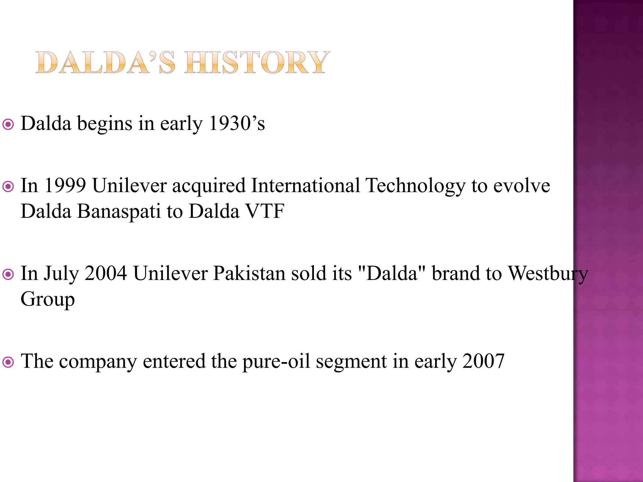 Dalda Pakistan | PPTX