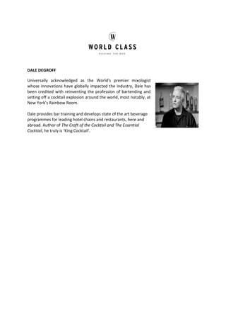 Dale DeGroff Bio | PDF