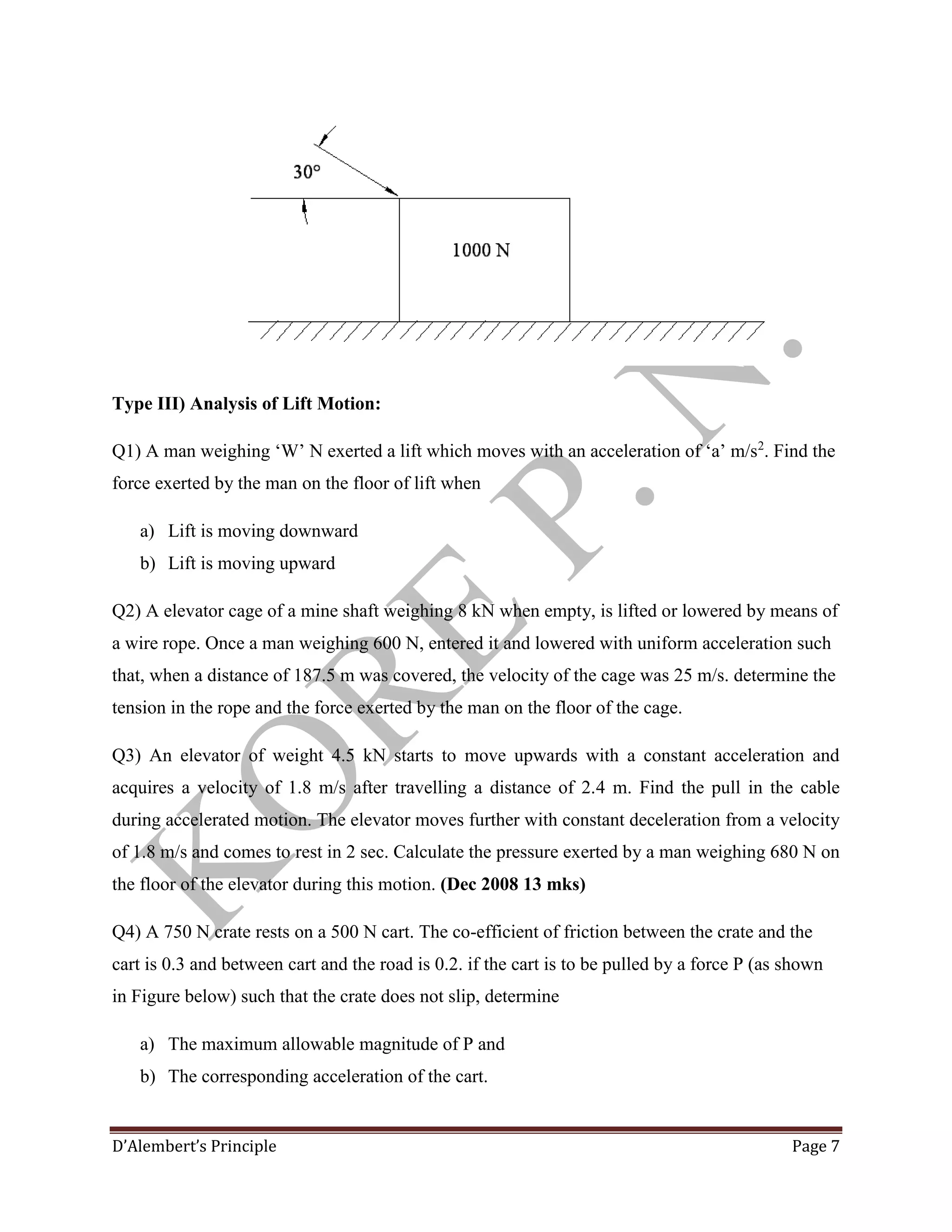 D alemberts principle | DOCX