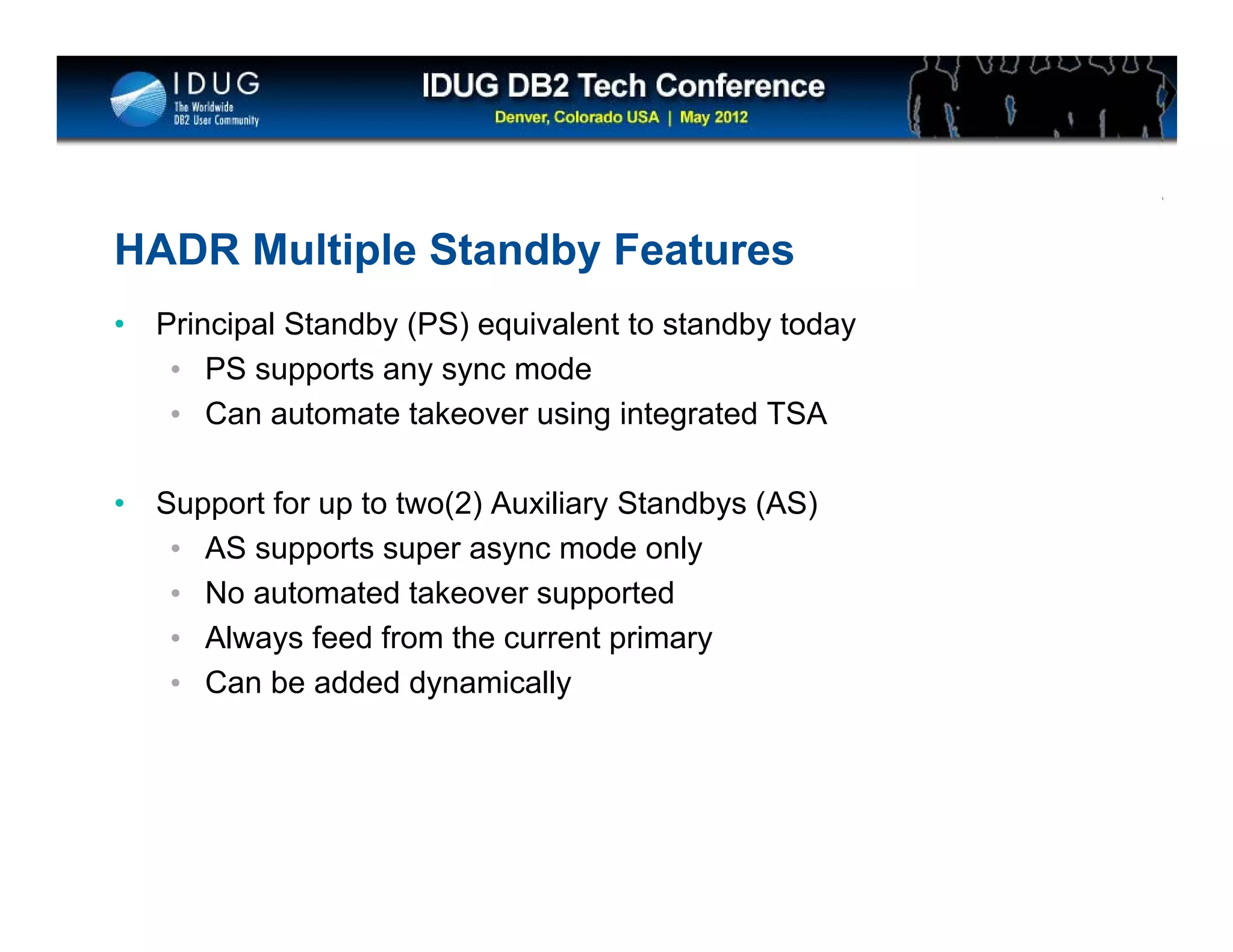 DB2 V 10 HADR Multiple Standby | PDF