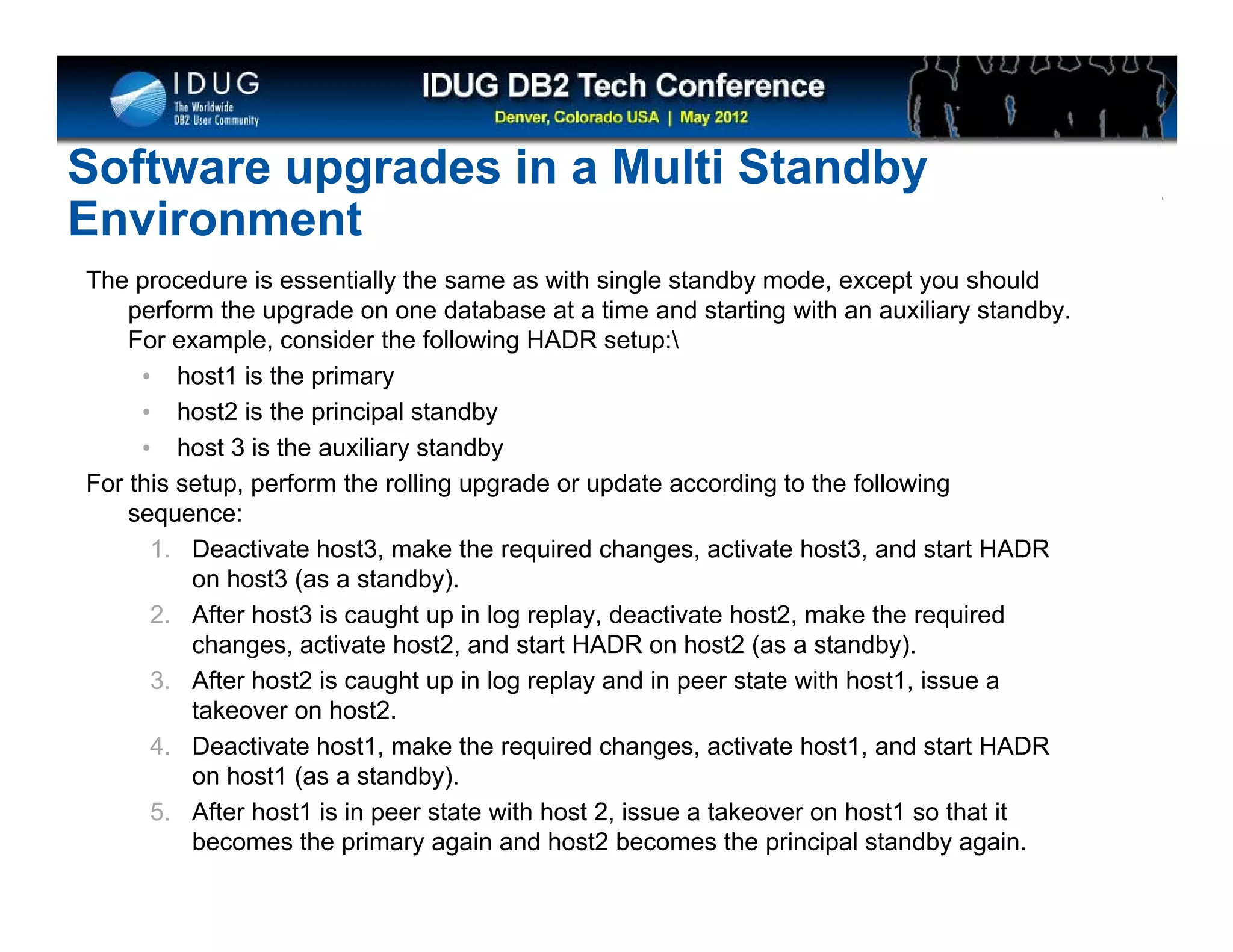 DB2 V 10 HADR Multiple Standby | PDF