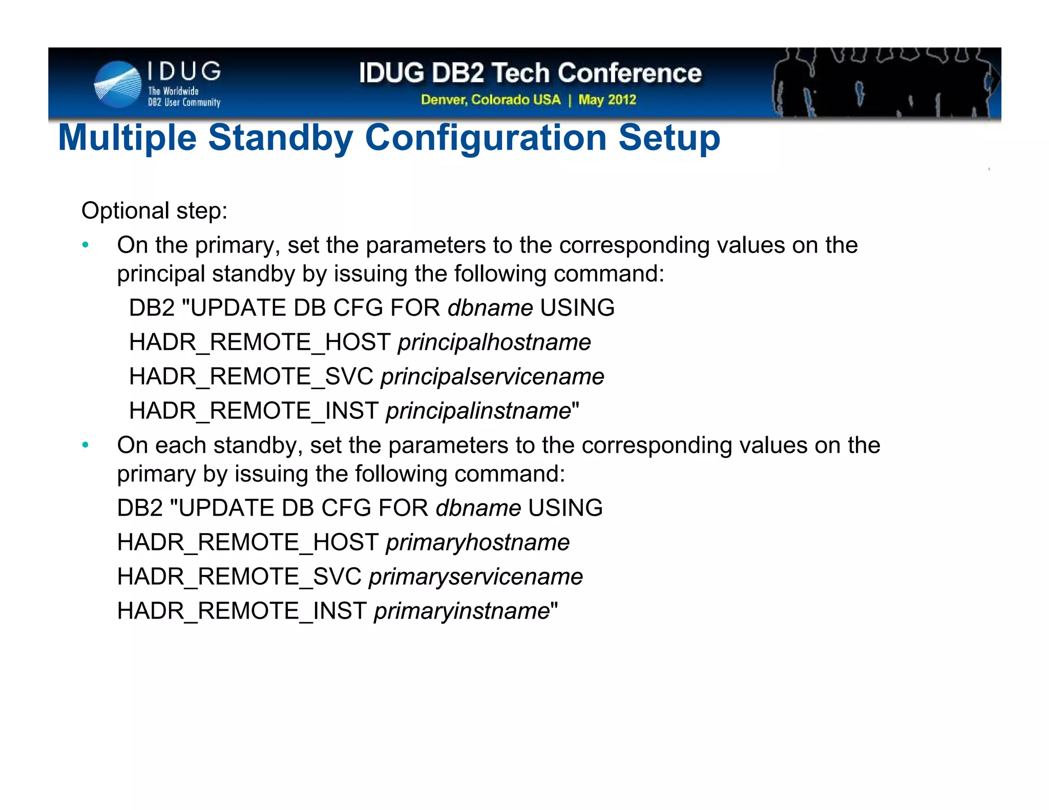 DB2 V 10 HADR Multiple Standby | PDF