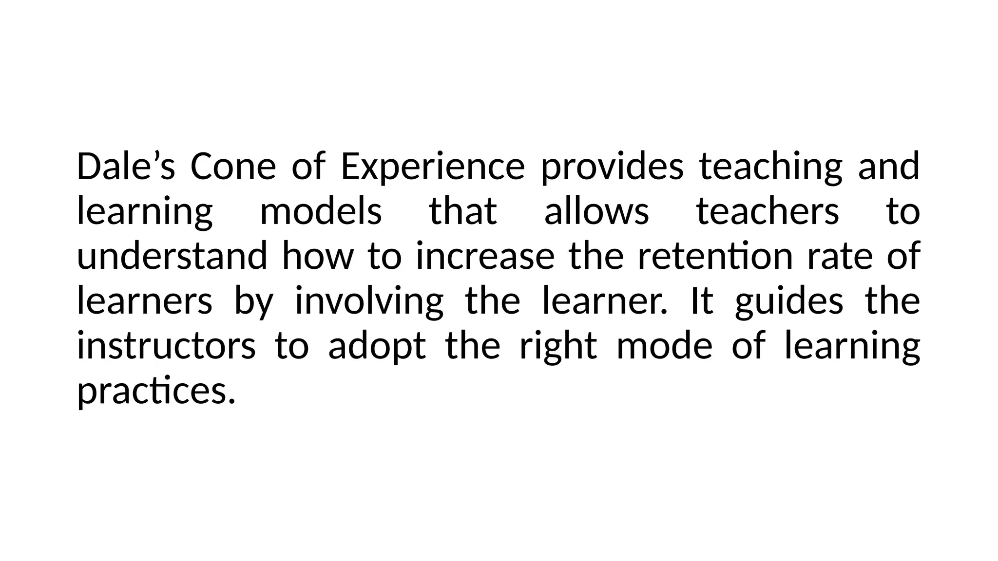 DALES-CONE-OF-EXPERIENCE- Professional Education | PPTX