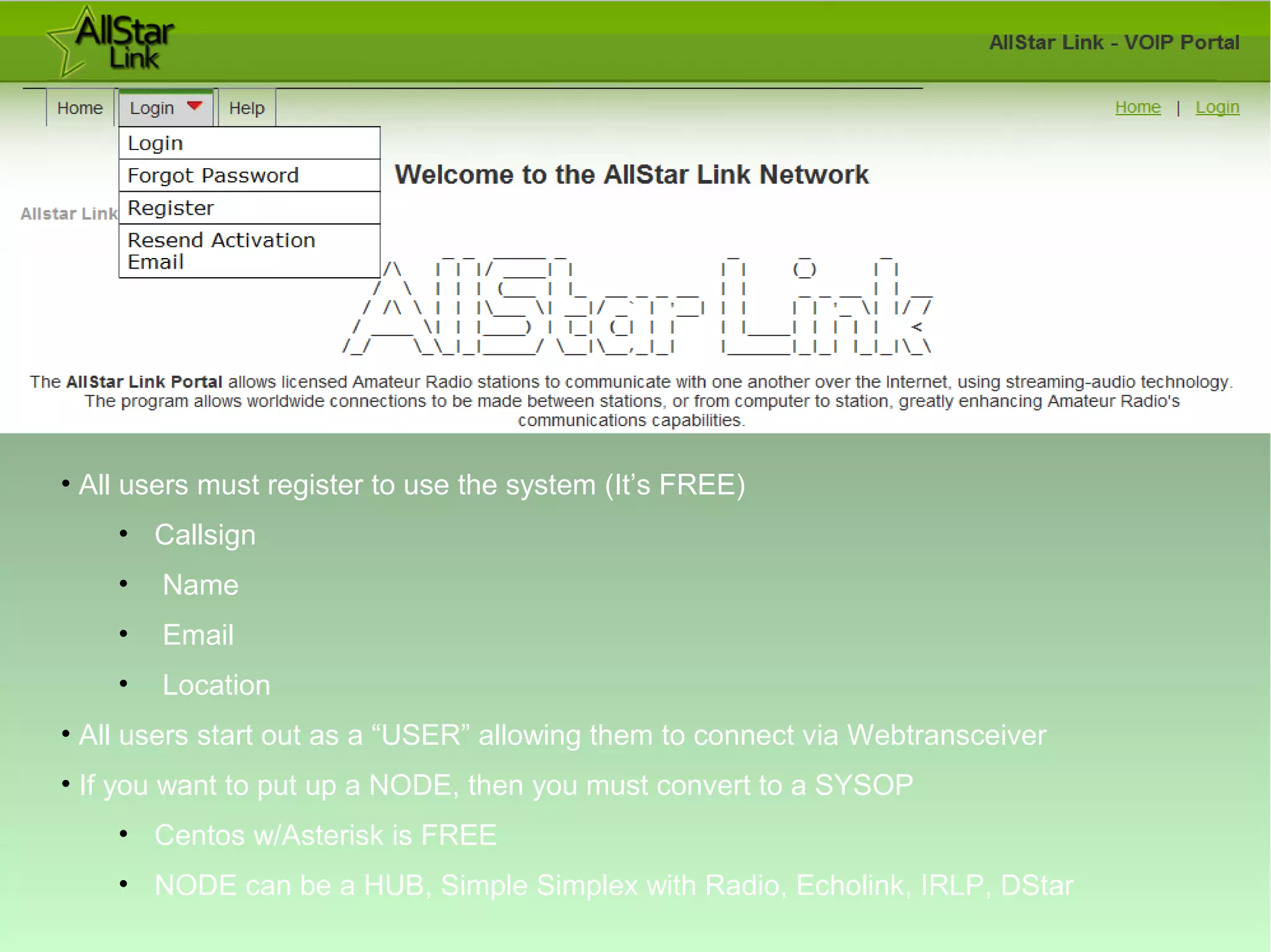 Allstarlink "What is it" for Ham Radio | PPT