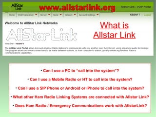 Allstarlink "What is it" for Ham Radio | PPT