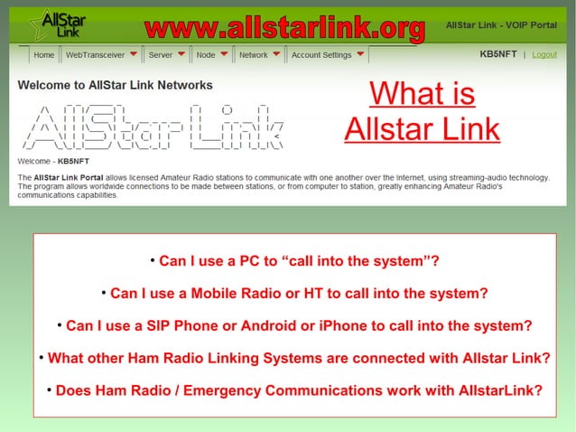 Allstarlink "What is it" for Ham Radio | PPT