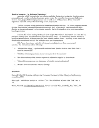 Dales cone of_experience | PDF