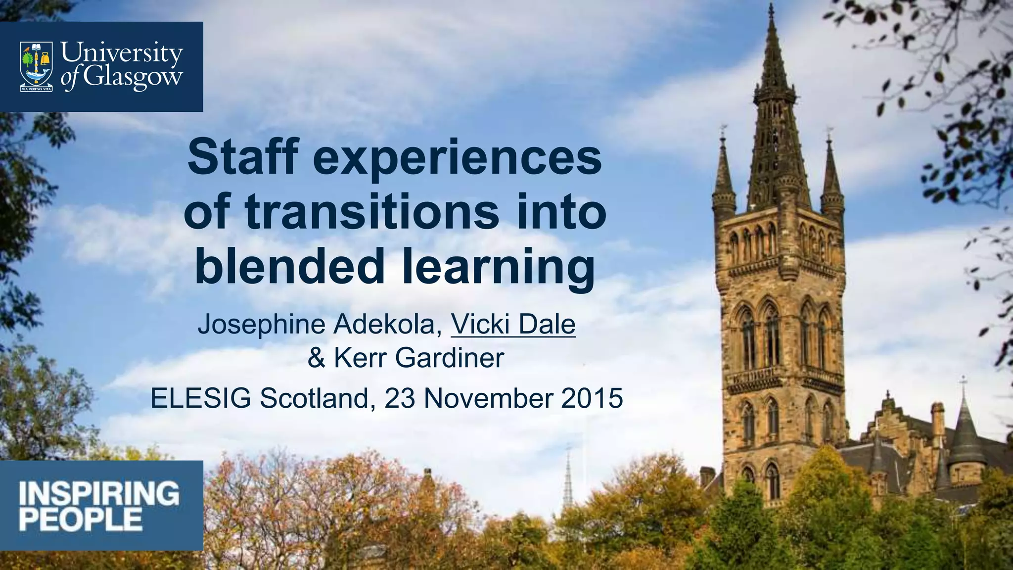 Staff experiences of transitions into blended learning | PPT