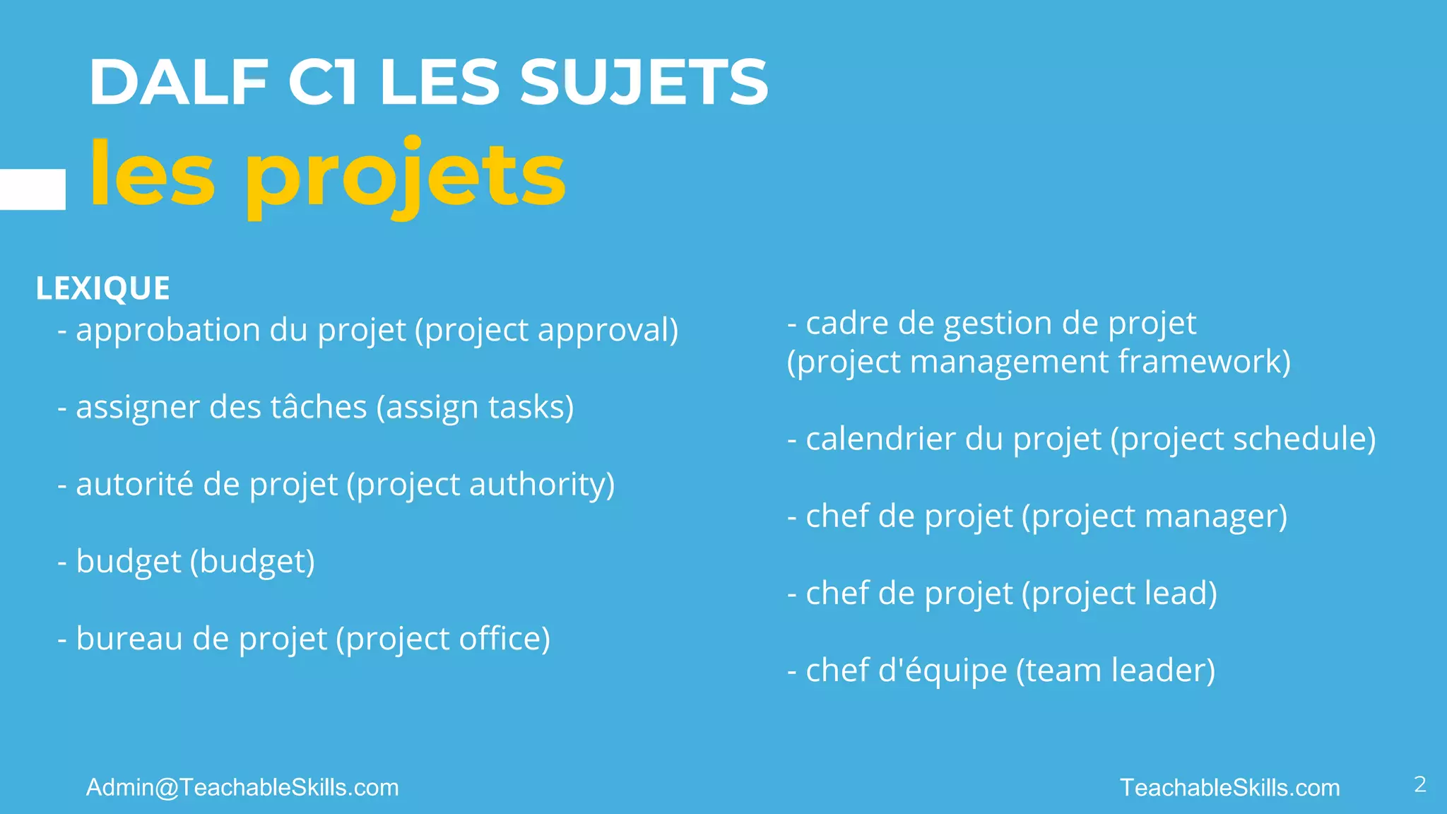 Dalf c1 les sujets | PPT