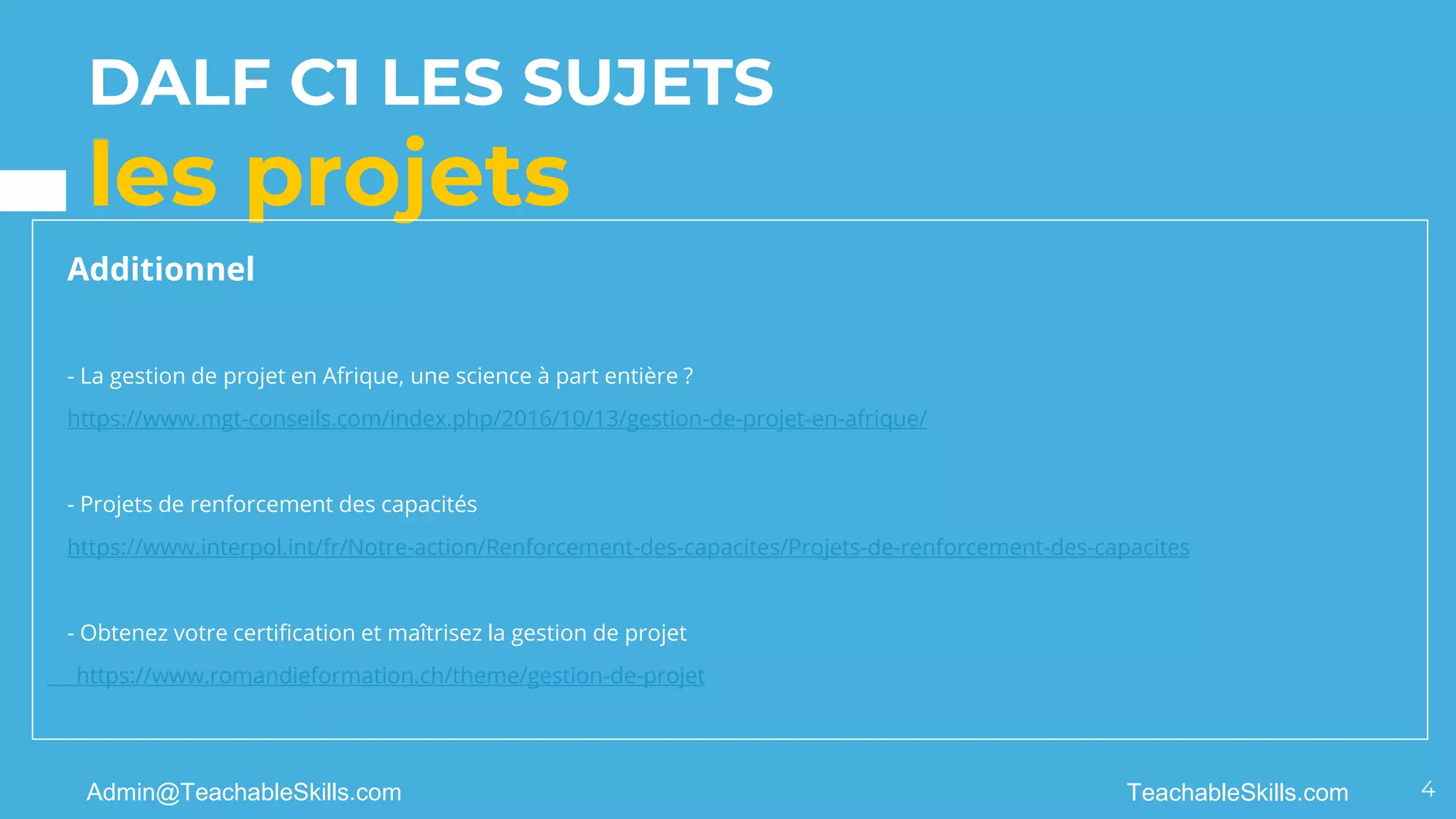 Dalf c1 les sujets | PPT