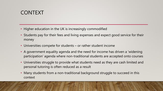 Developing an Academic identity for Widening Participation Students in ...