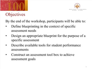 Blueprinting and Choosing Appropriate Tools for Assessment of Student ...