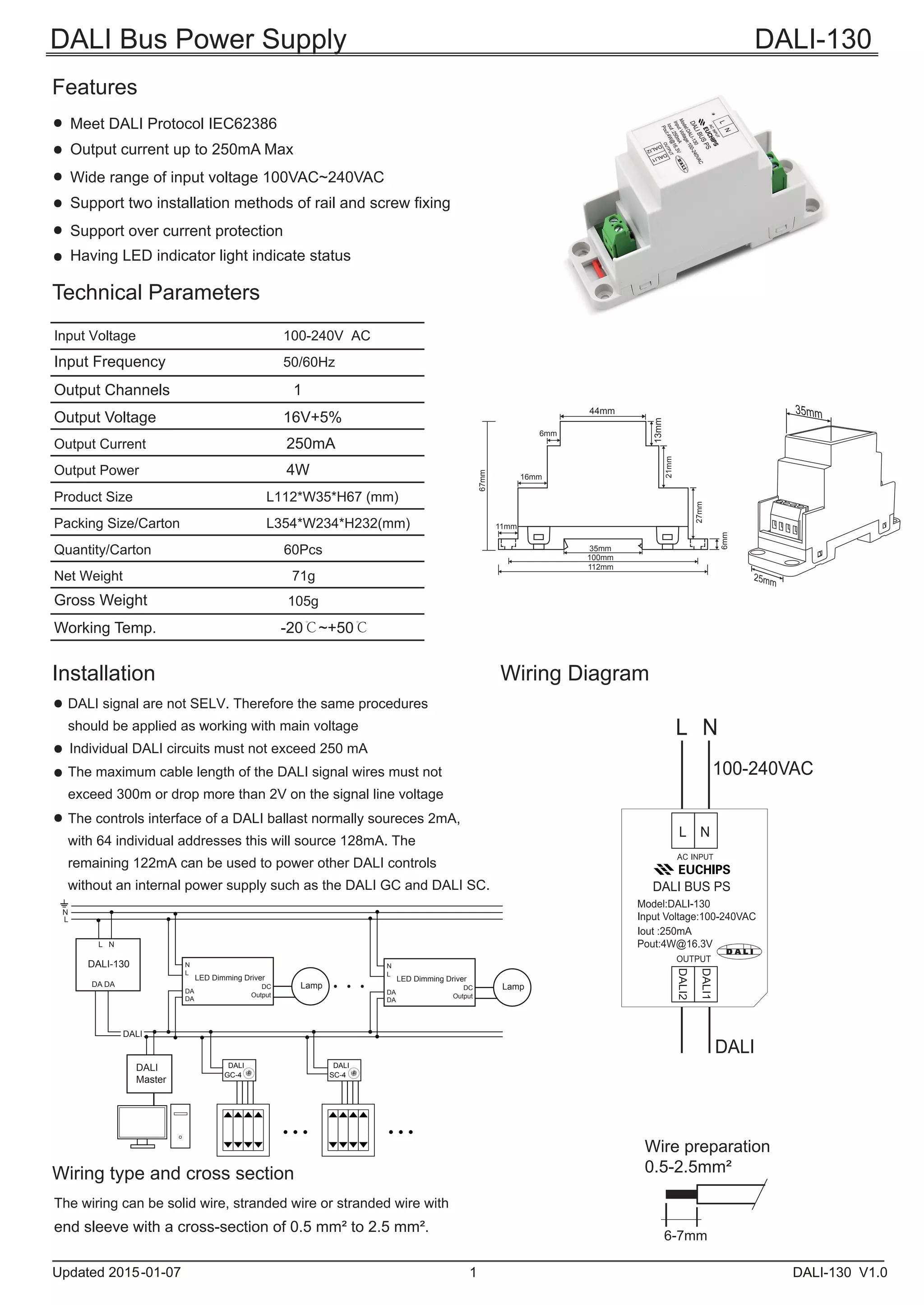 DALI power supply | PDF