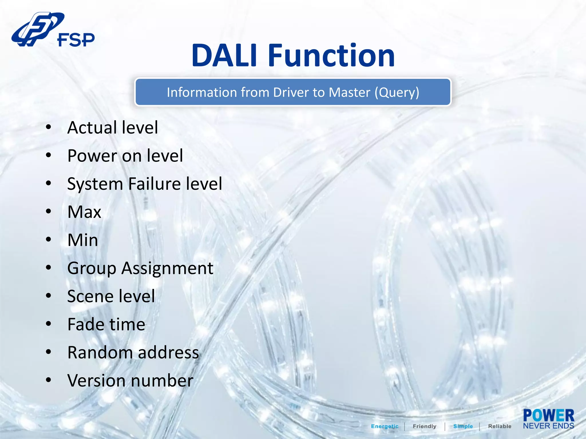 DALI (Digital Addressable Lighting Interface) | PDF