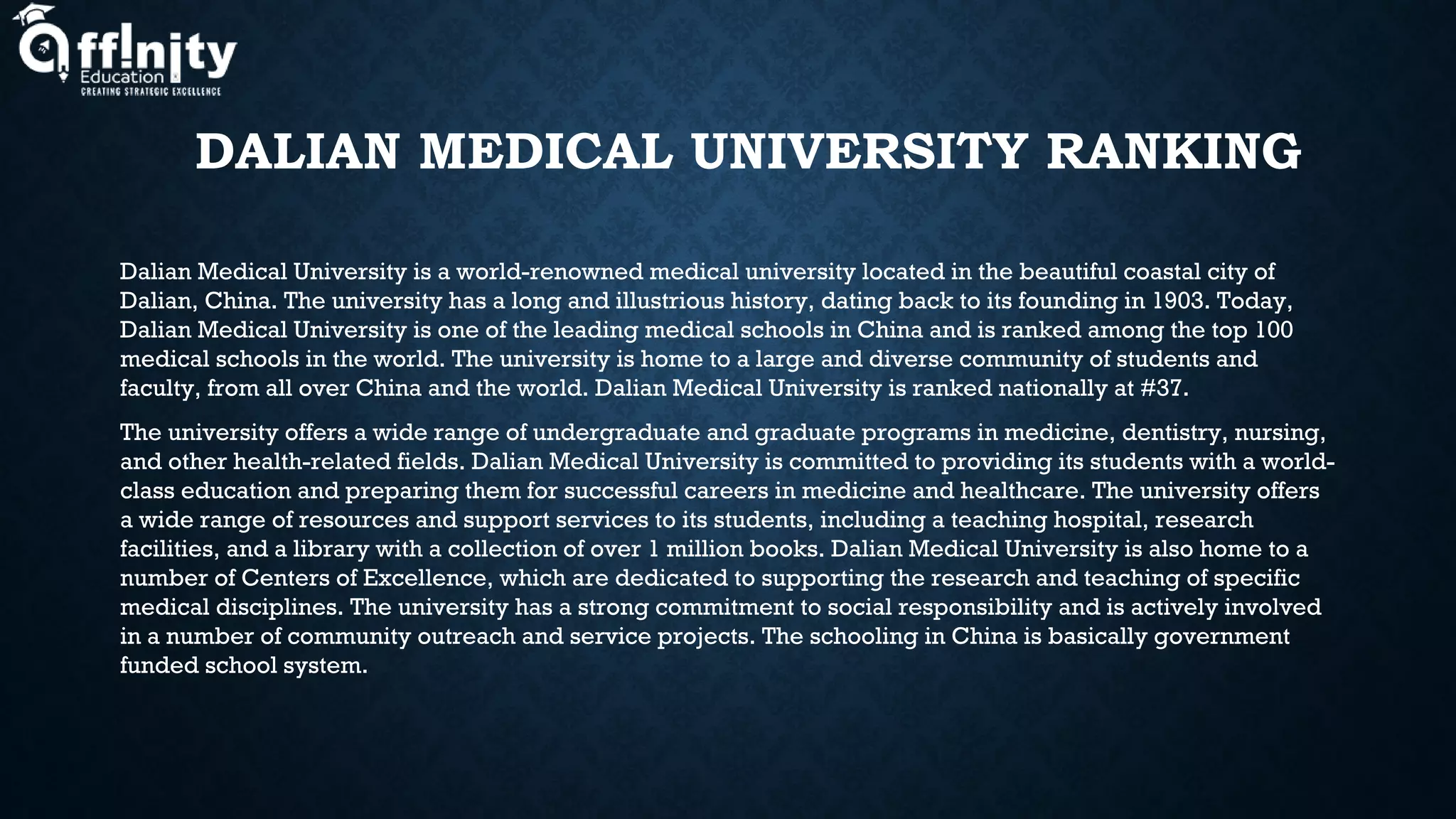 Dalian medical university ranking | PPT