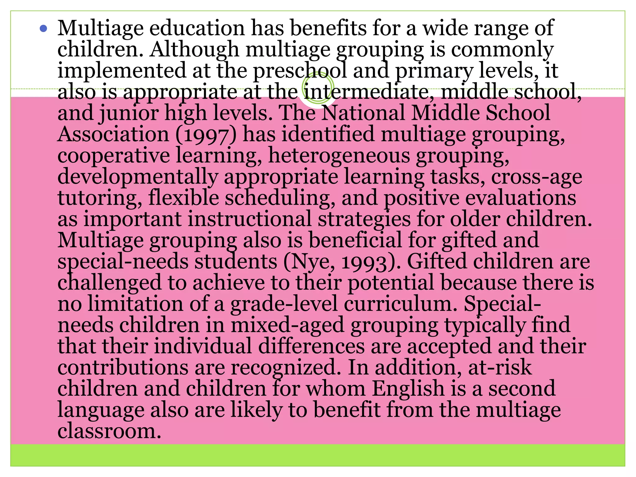 teaching multi age children | PPTX