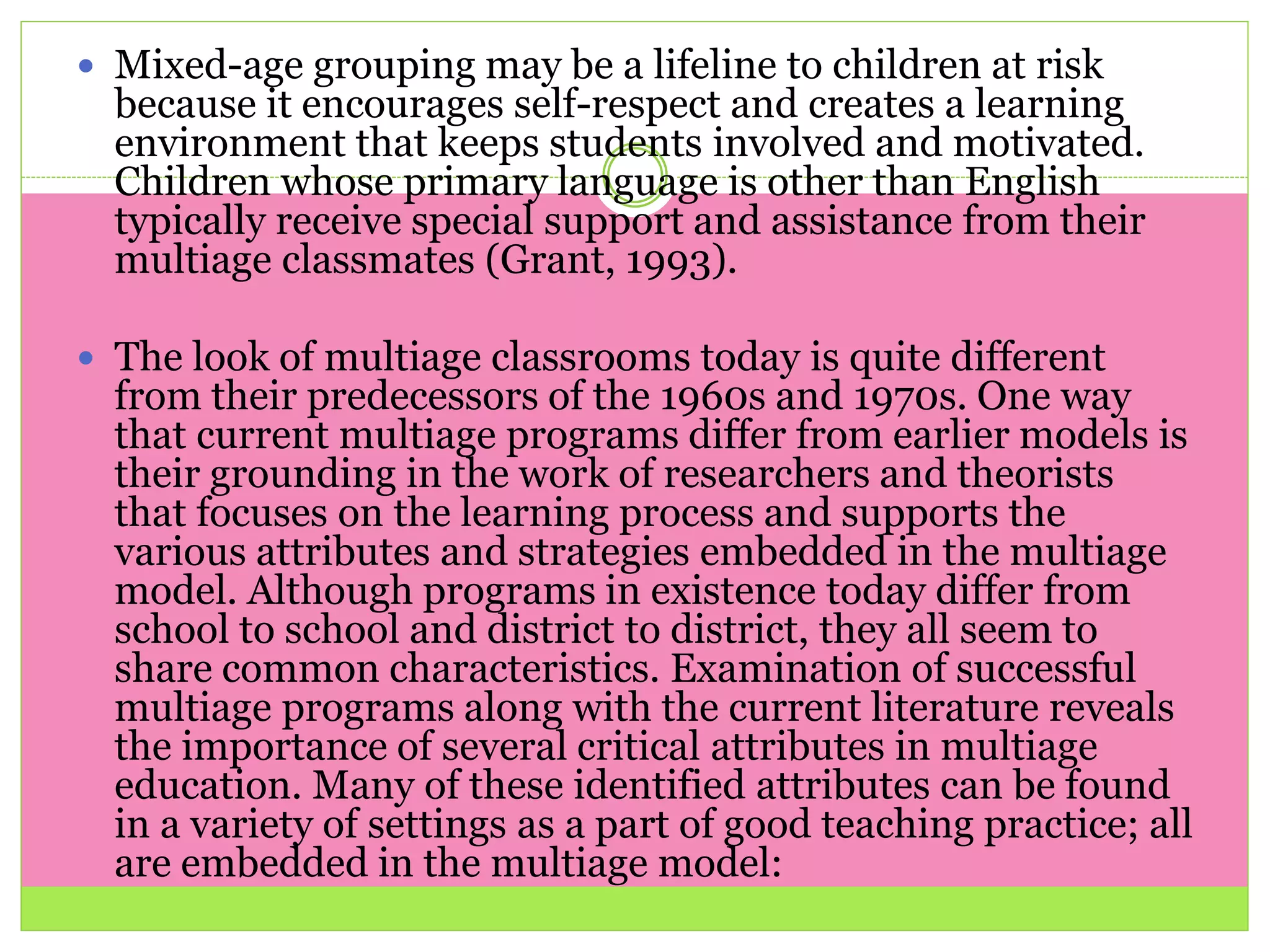 teaching multi age children | PPTX