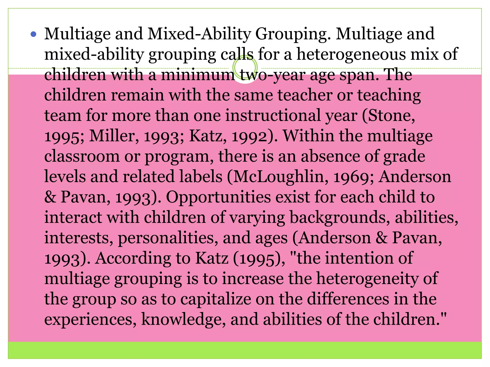 teaching multi age children | PPTX