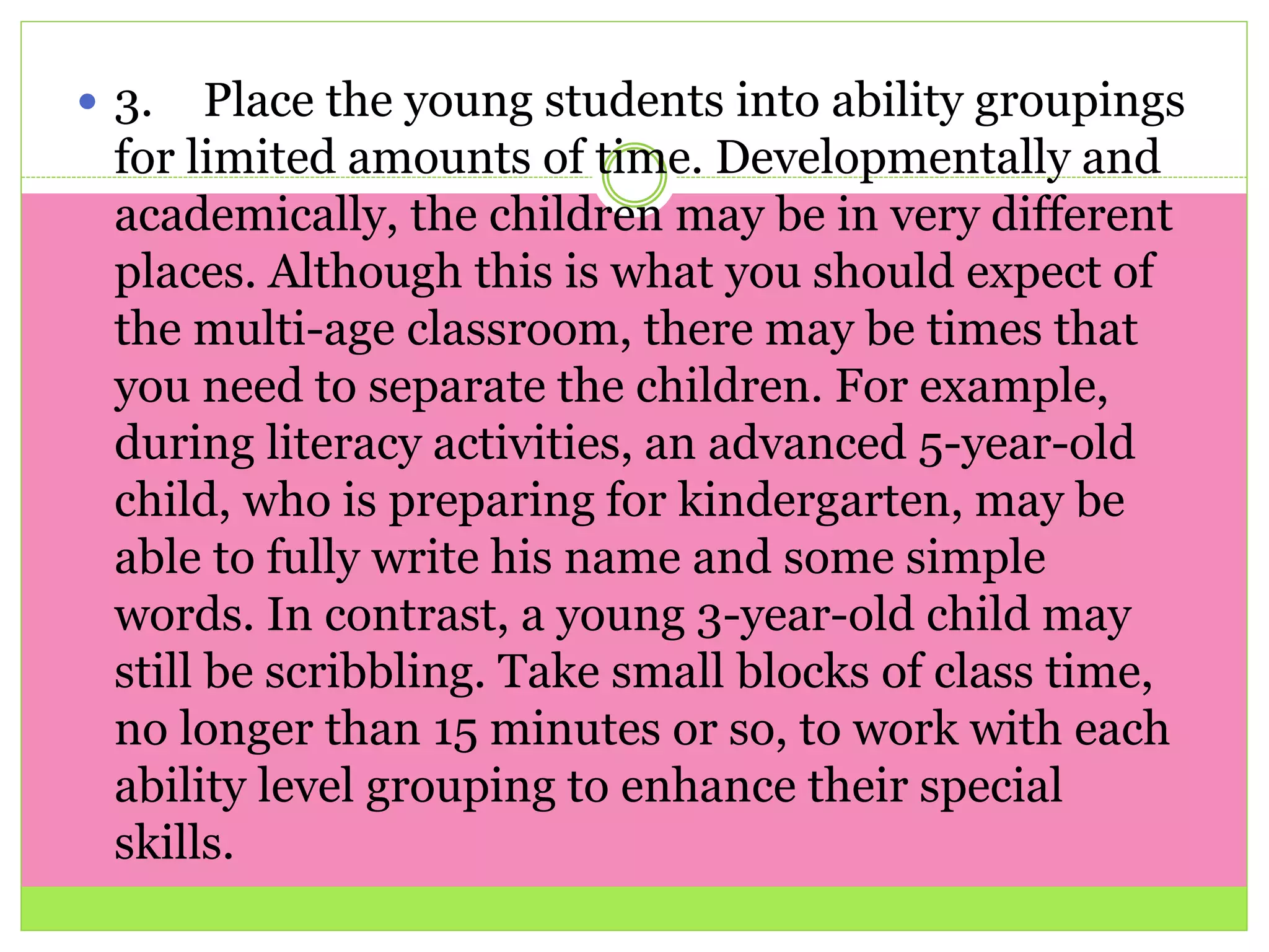 teaching multi age children | PPTX
