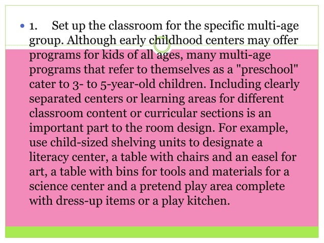 teaching multi age children | PPTX | Daycare and Pre-School | Parenting