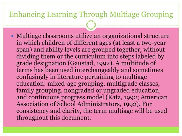 teaching multi age children | PPTX | Daycare and Pre-School | Parenting