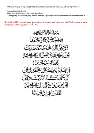 Dalil Selawat. | DOCX