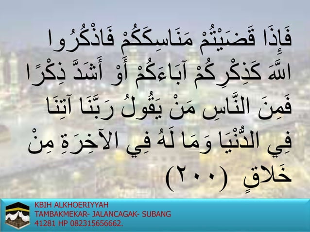 DALIL AL-QURAN HADITS TTG HAJI DAN UMROH.pptx