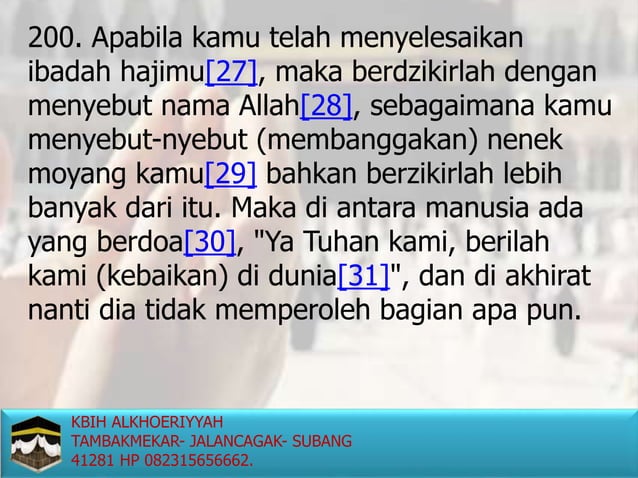 DALIL AL-QURAN HADITS TTG HAJI DAN UMROH.pptx