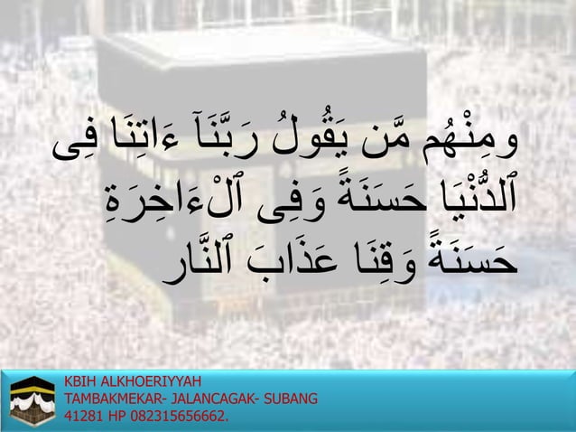 DALIL AL-QURAN HADITS TTG HAJI DAN UMROH.pptx