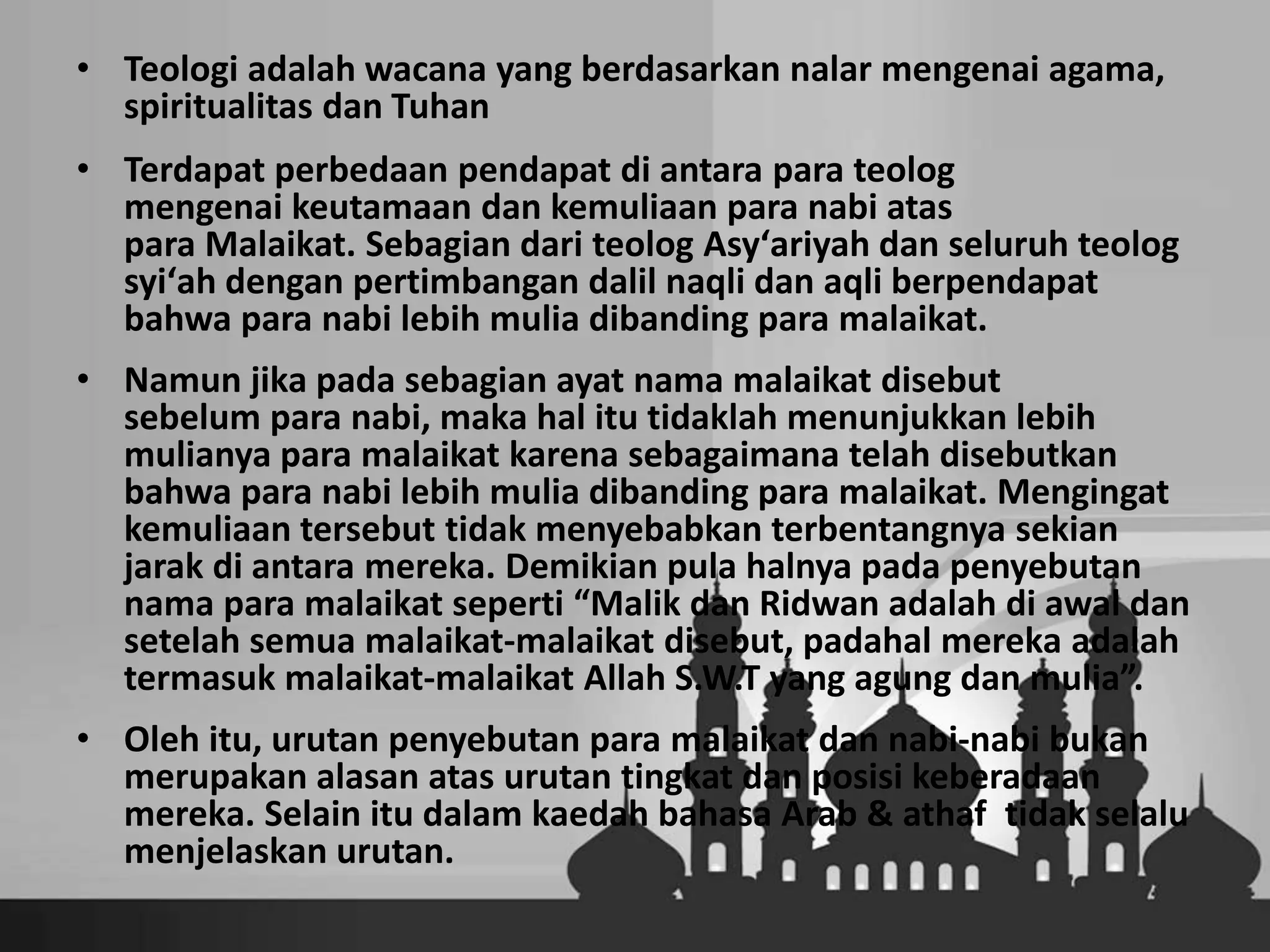 Dalil aqli dan naqli tentang malaikat | PPTX