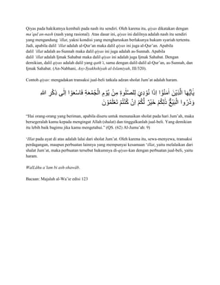 Dalil-Dalil Syariah - Sumber-Sumber Hukum Islam | PDF