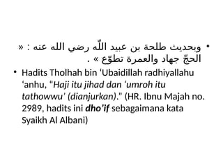 Dalil Haji Umrah-Manasik Haji Umrah Daarul Fath | PPTX