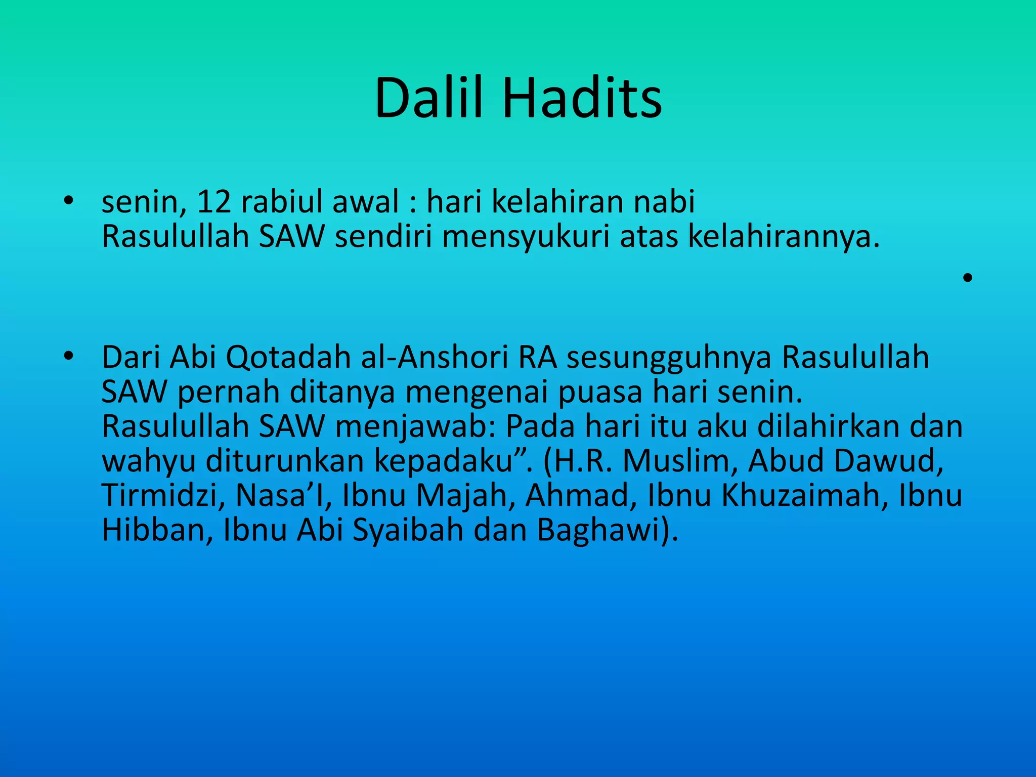 Dalil maulid nabi | PPTX