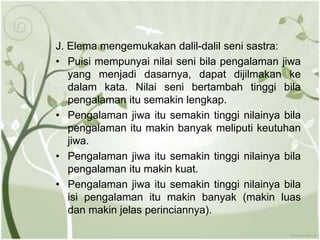 Dalil sastra j. elema | PPT