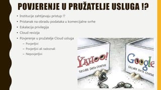 Da li su Vasi podaci sigurni u Cloud-u? | PPTX