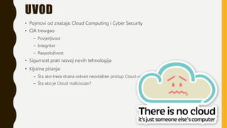 Da li su Vasi podaci sigurni u Cloud-u? | PPTX