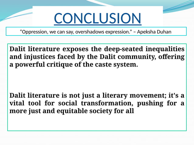 Dalit Literature for School Project of Class XII | PPTX
