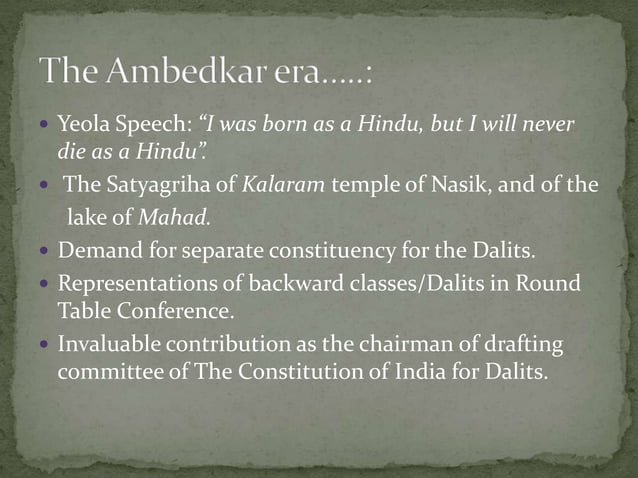 Dalit movement in maharashtra