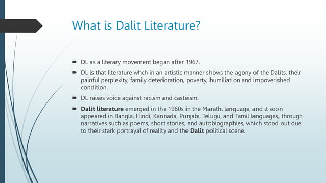 Dalit Writing- Intro.pptx | Hinduism | Religion & Spirituality