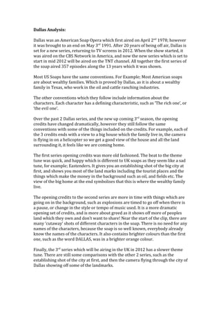 Dallas analysis | DOC