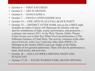 Dallas arts district | PPTX