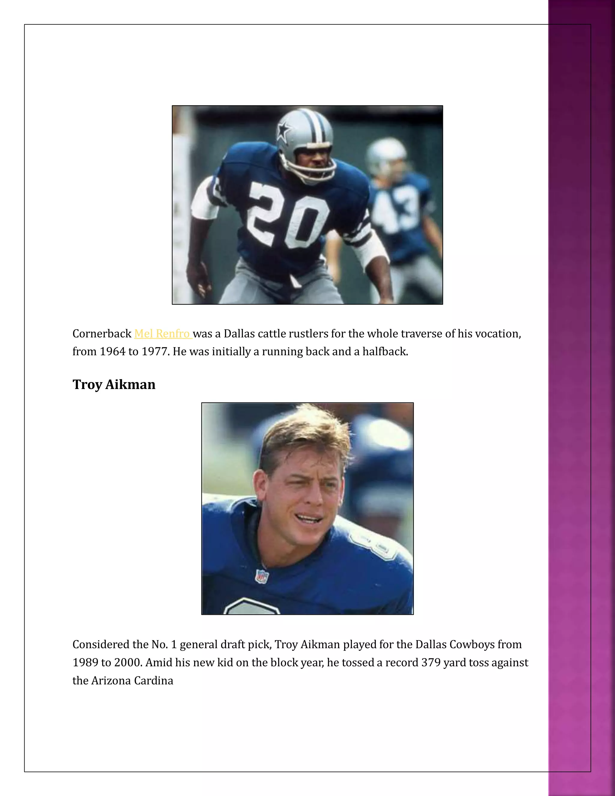 Dallas cowboys hall of famers | PPTX